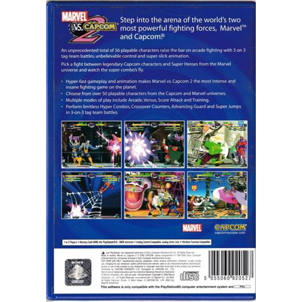 Marvel vs Capcom 2 for Playstation 2